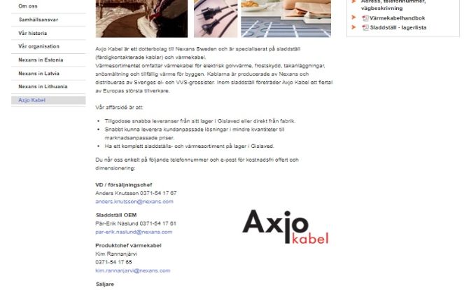 Nexans - Axjo Kabel